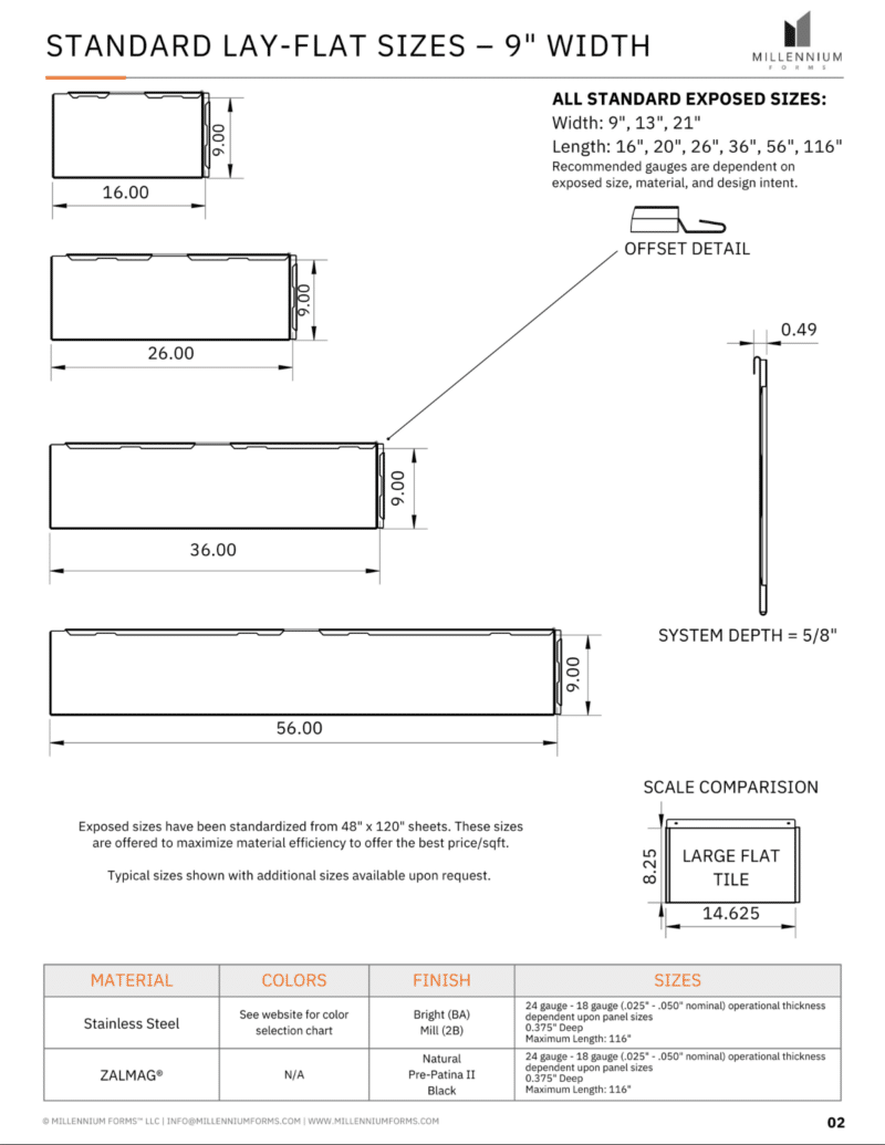 Drawings + Details - Millennium Forms
